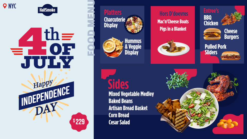 Custom Digital Menu Boards for Restaurant, Cafe, QSR & Fast Food